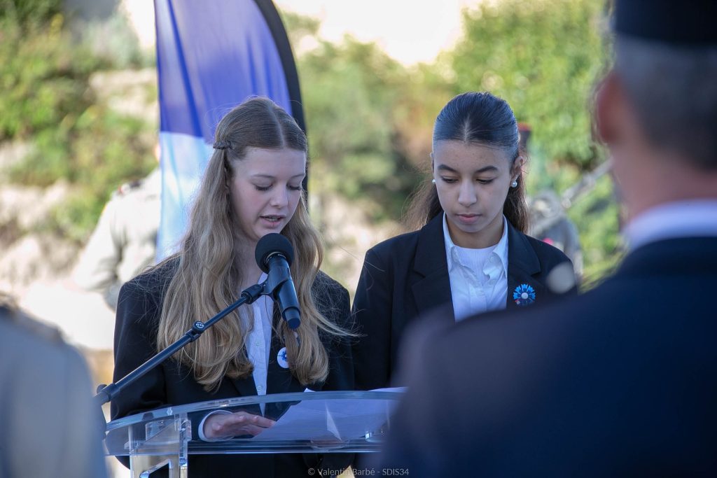 PRISE D’ARMES DU 11 NOVEMBRE 2023 – LE DEVOIR DE MÉMOIRE | SDIS34